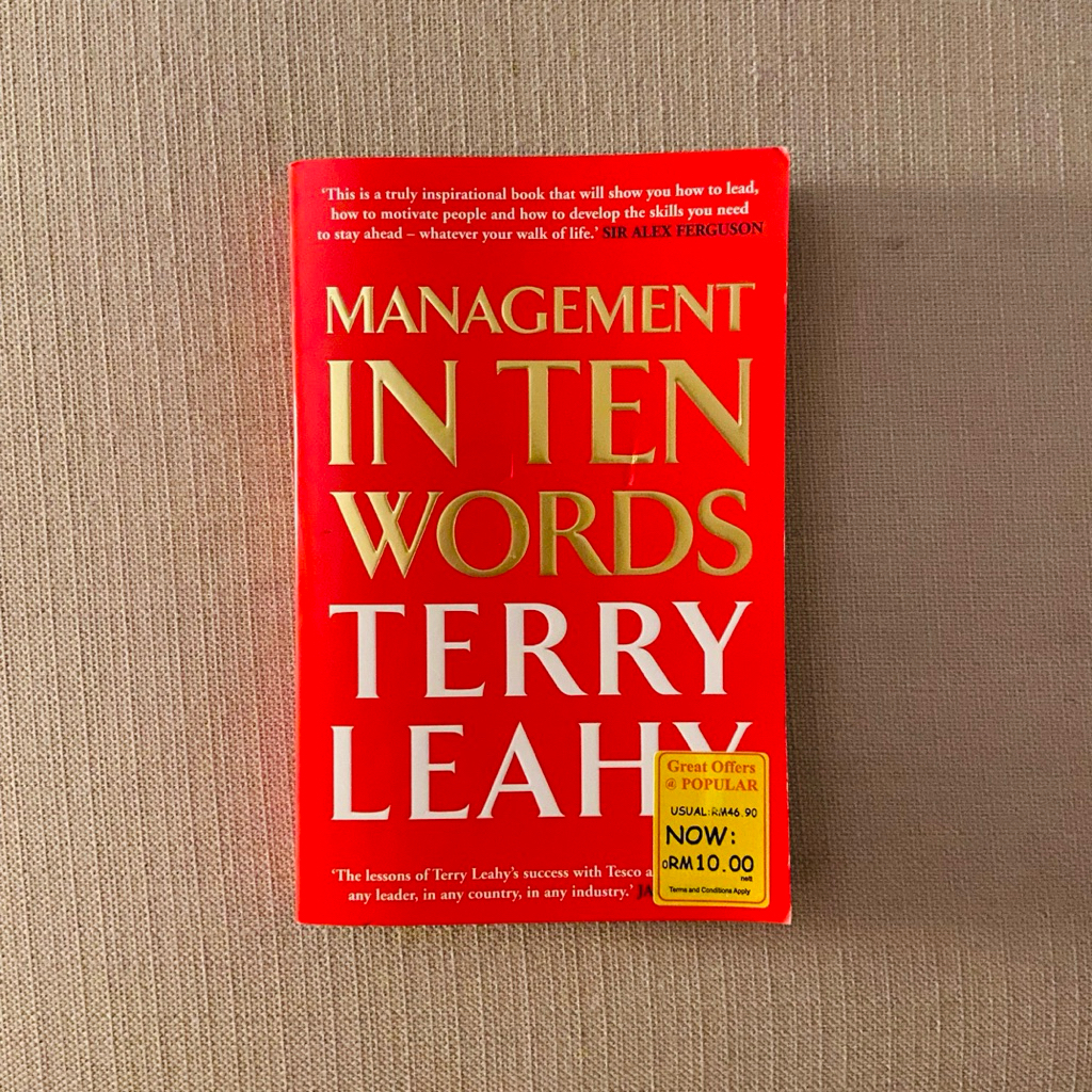 Management in Ten Words Terry Leahy Secondhand Management Business book ...