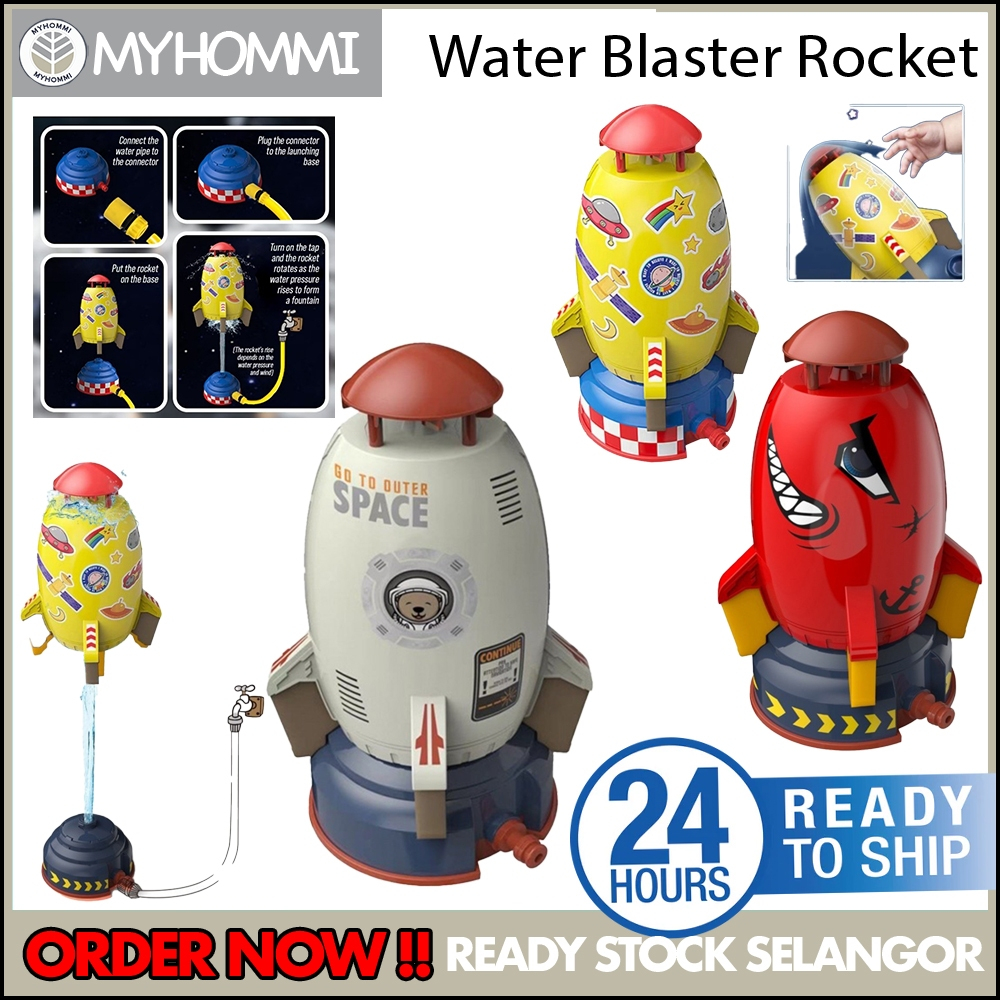 Rocket Launcher Outdoor Water Pressure Water Spray Toys for Kids Mini ...