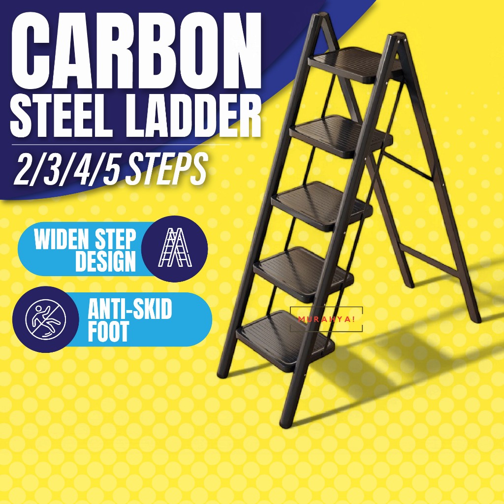 Heavy Duty Foldable Ladder Stool 2 in 1 Tangga Lipat Ladder Household 2 ...
