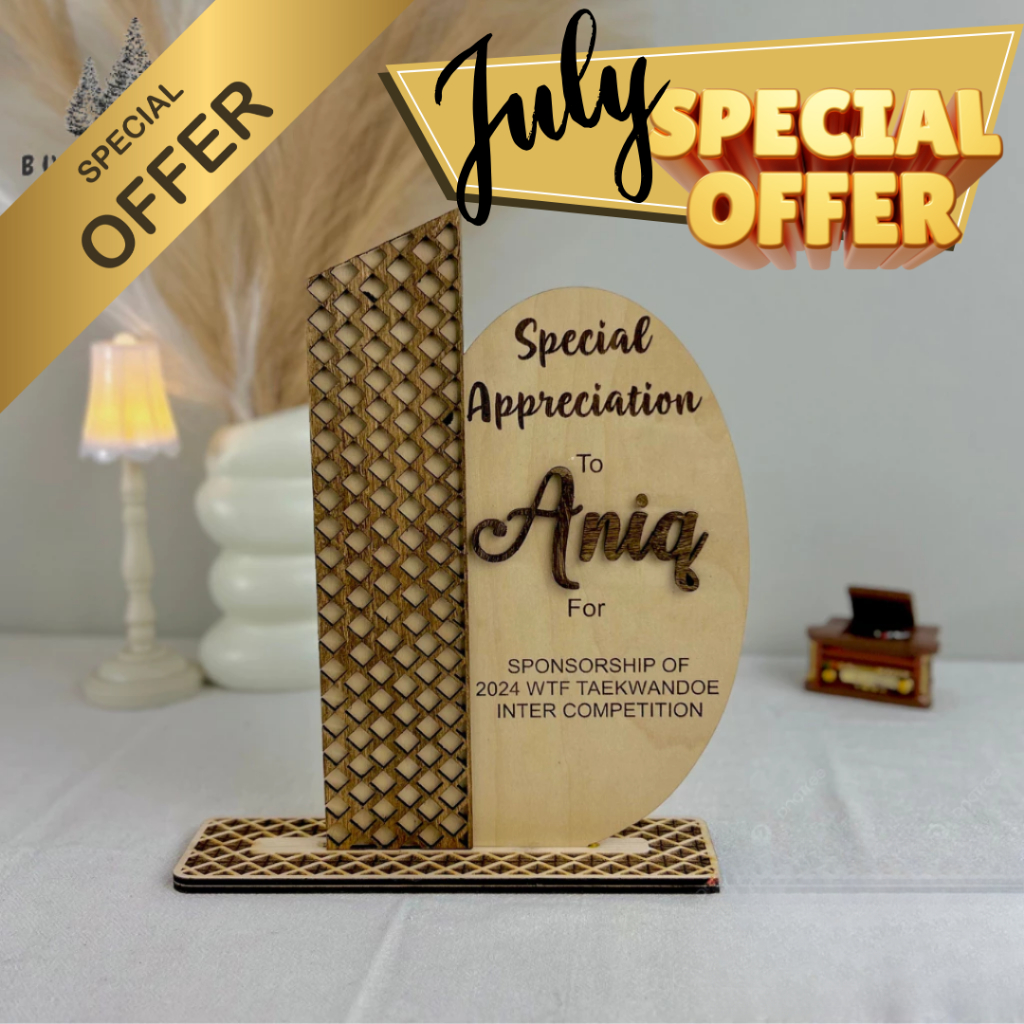 Plaque 3D Award menarik FREE BOX/TROFI 3D KAYU MURAH CUSTOM DESIGN ...