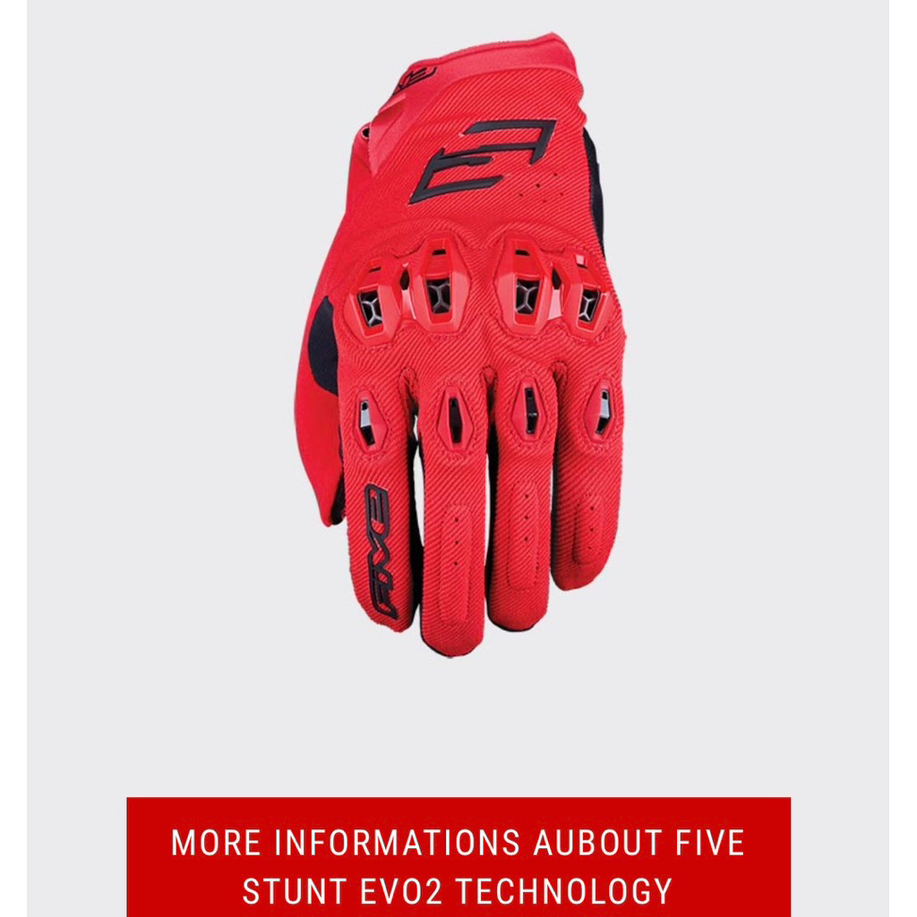 FIVE5 GLOVES L STUNT EVO 2 2025 RIDING GLOVE STREET PERFORMANCE ...