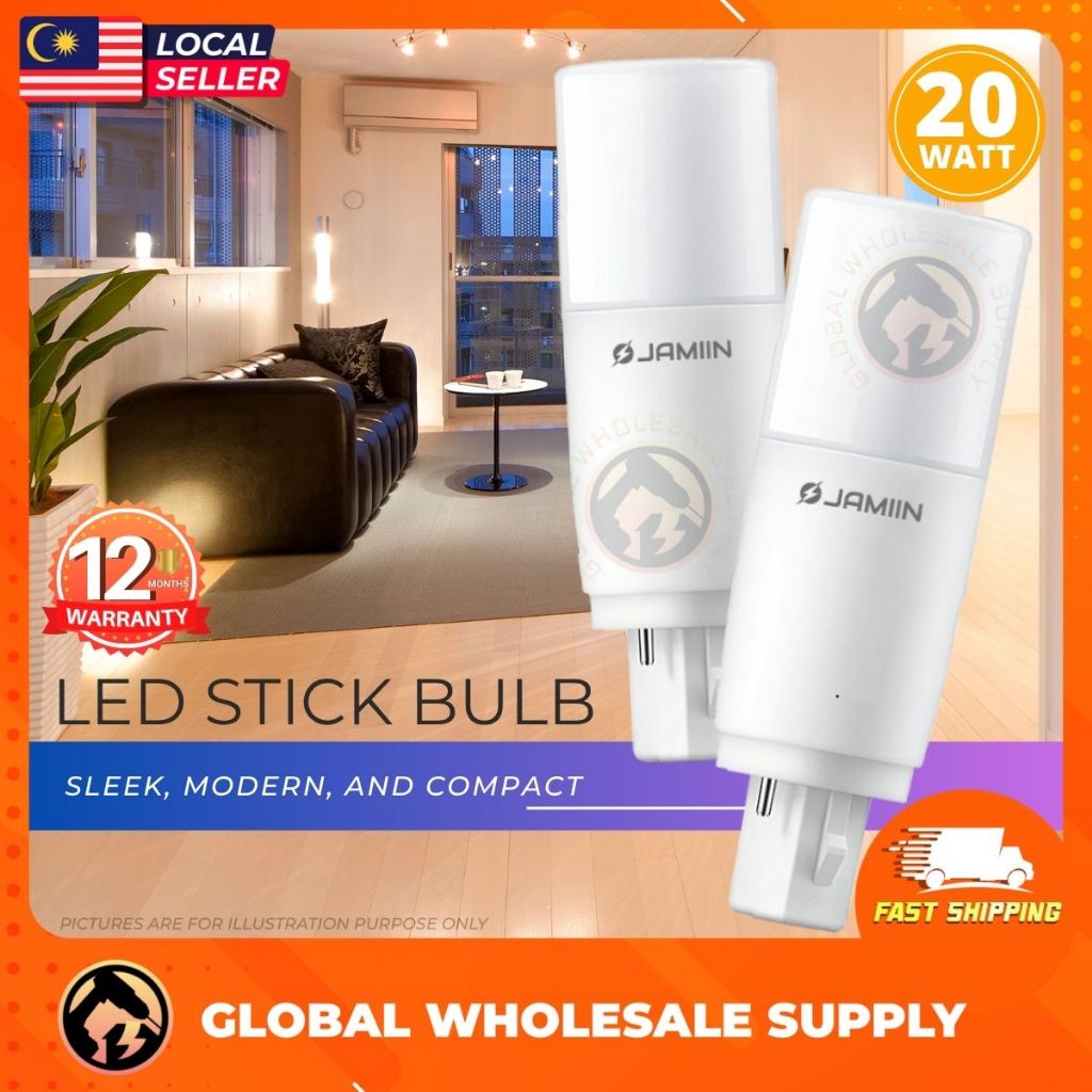 20W PLC LED Stick Bulb Ceiling Light Bulb Mentol Lampu Ruang Tamu ...