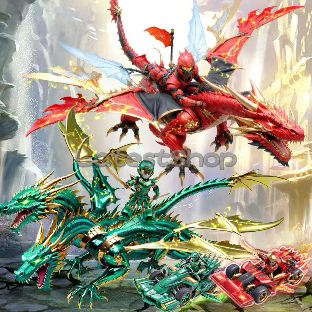 Blok Binaan/Bongkah Ninja Phantom Dragon Stealth Mech Naga Building Kit ...