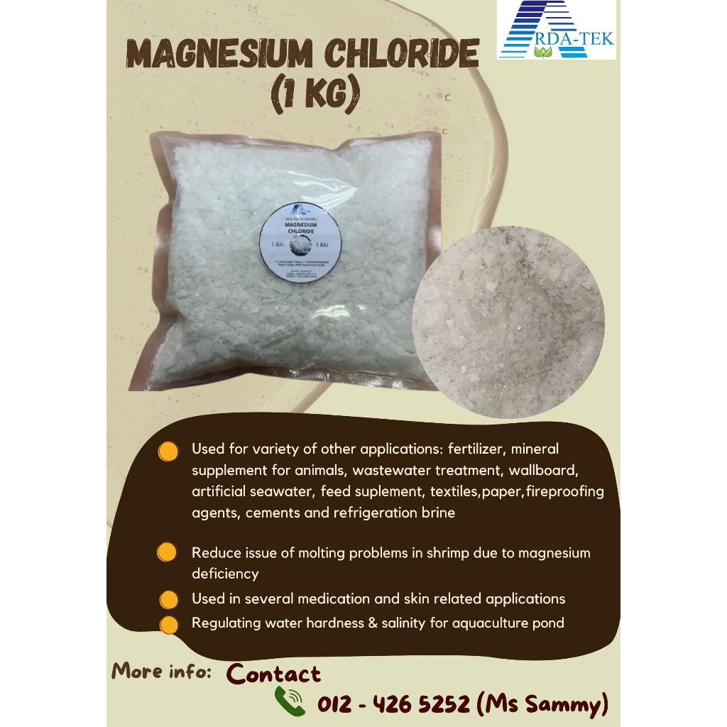 [MgCl2] Magnesium Chloride x 1kg / Magnesium flakes (White ...