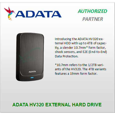 ADATA HV320 External Hard Drive - Black | Shopee Malaysia