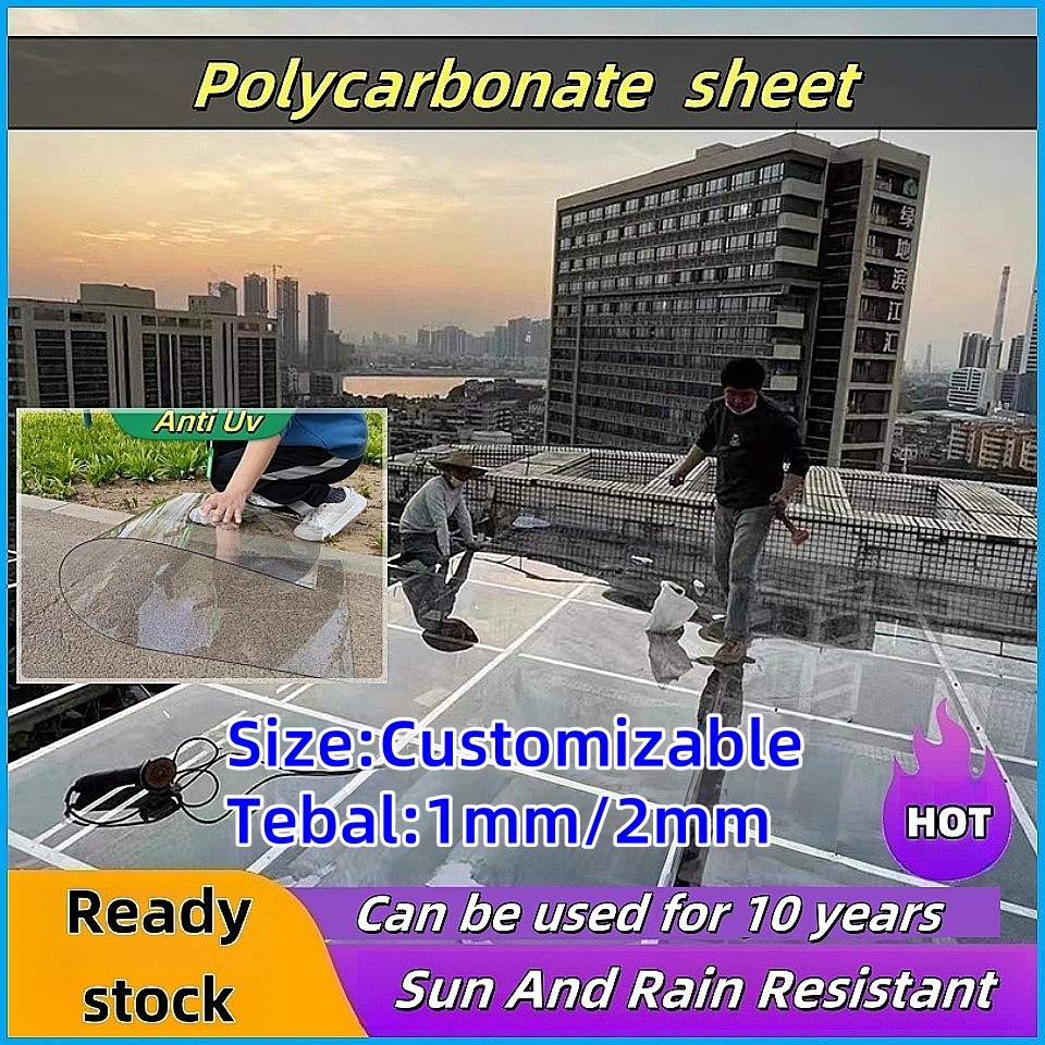 Polycarbonate Sheet/Awning Sheet/Atap Cerah Lutsinar Rata/1mm 2mm ...