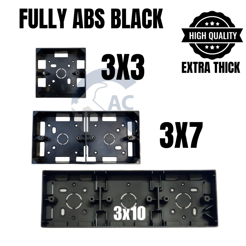 Black PVC Surface Type Nut Box | Switch Socket Base | PVS BASE ...