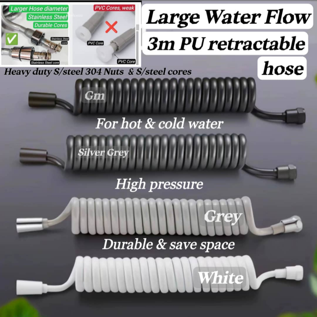 Retractable Spring Hose Water Inlet Hose/Flexible Retractable Hose ...