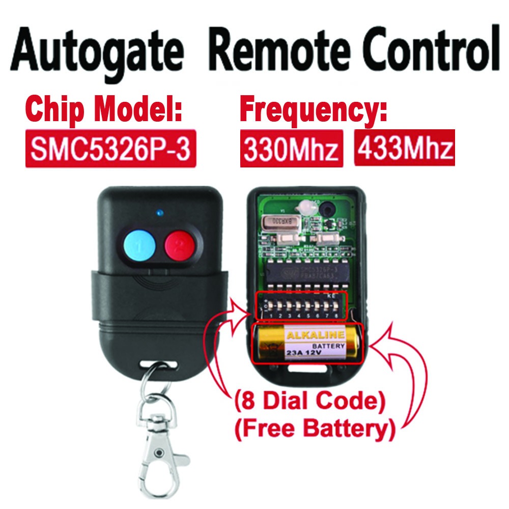 Remote Pagar Auto Gate Remote Control – 330MHz remote control 433MHz ...