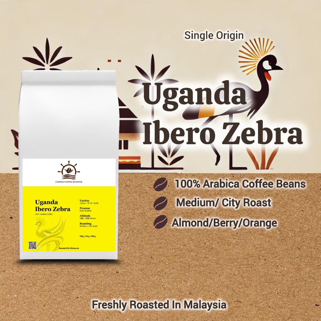 Single Origin [ Uganda Ibero Zebra ] Medium Dark Roast Arabica Coffee ...