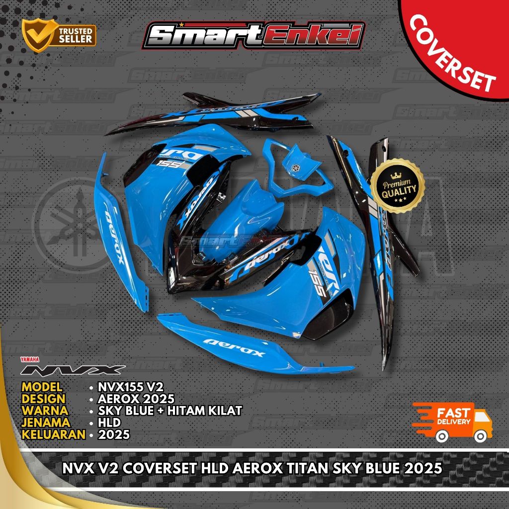 HLD-NVX V2 COVERSET AEROX TITAN SKY BLUE 2025 HLD | Shopee Malaysia