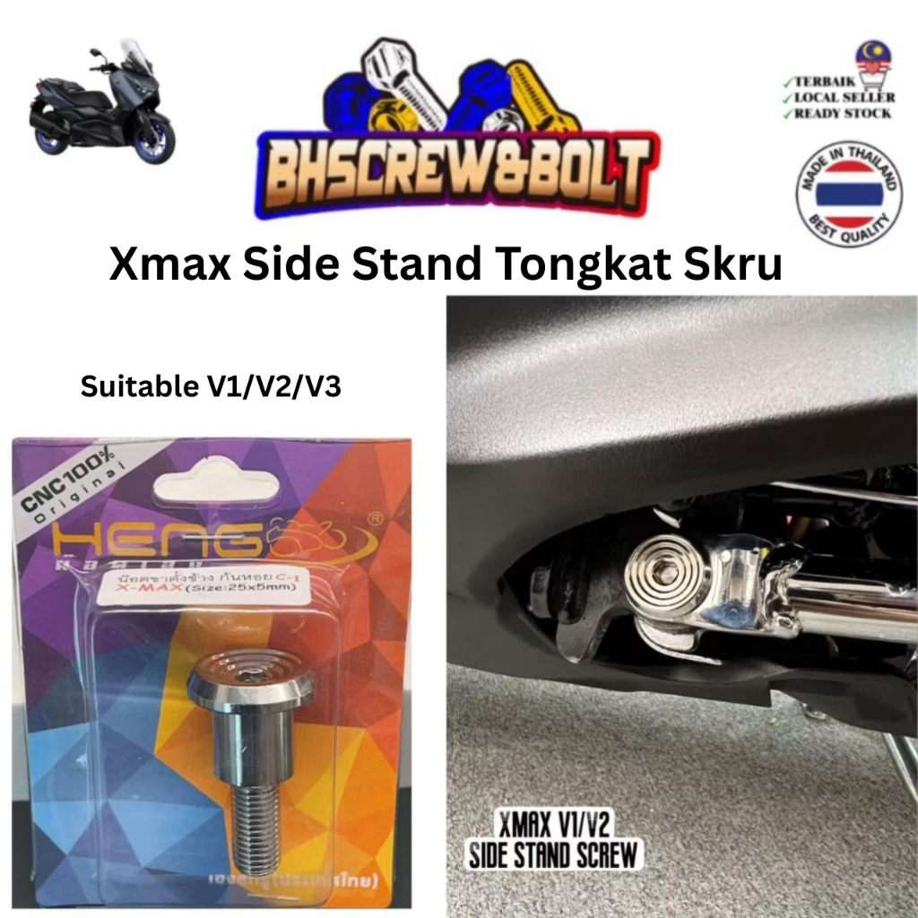Xmax Tongkat Skru/ Xmax Side Stand Screw Stainless Steel sesuai untuk ...