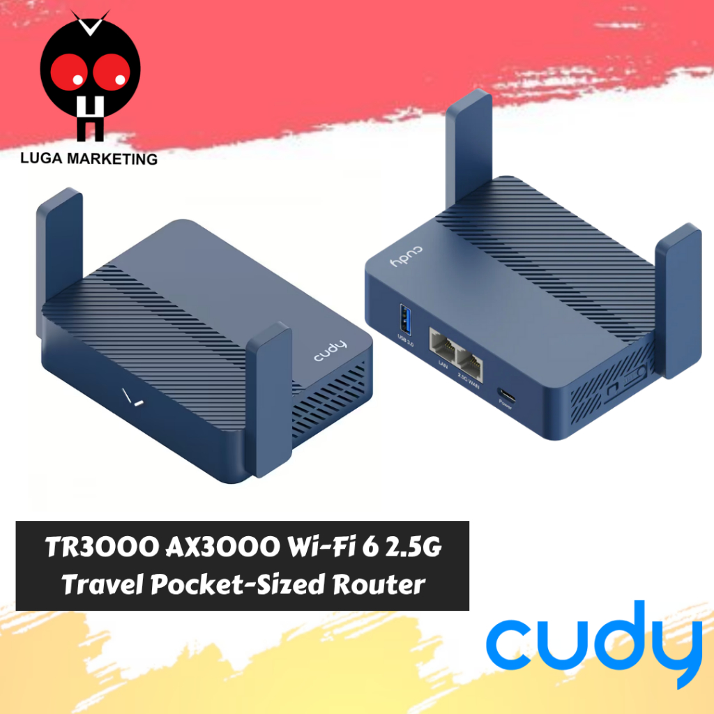 Cudy TR3000 Pocket-Sized WiFi Wi-Fi 6 Wireless 2.5Gb Travel Router | Shopee Malaysia
