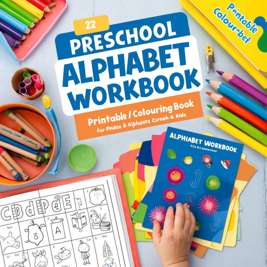 Preschool Alphabet Workbook | For Kids | 108 Pages Printable Workbook ...