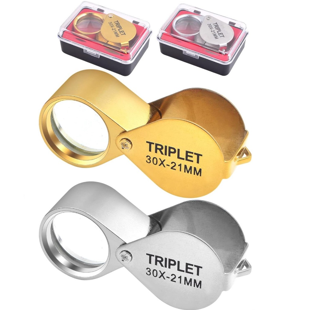 MKR Hand Lens 10x 20x 30x 21mm Loupe Geological Magnifier Triplet ...