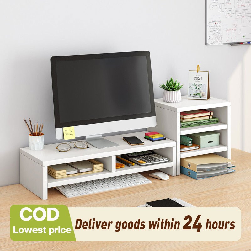 Computer Monitor Stand Wood Desktop Thickened Screen Increased shelf ...