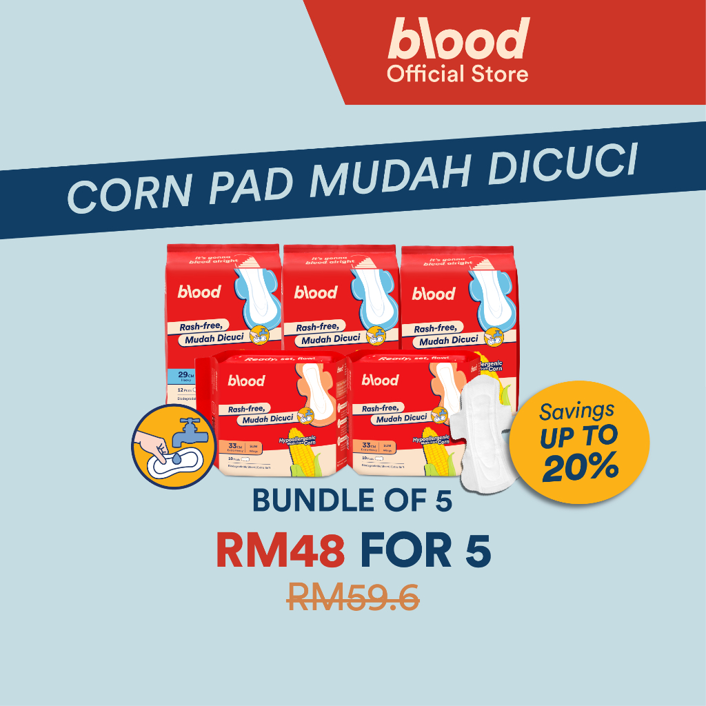 [Campaign Exclusive] Bundle of 5 | Blood Corn Pad Mudah Dicuci | Tuala ...