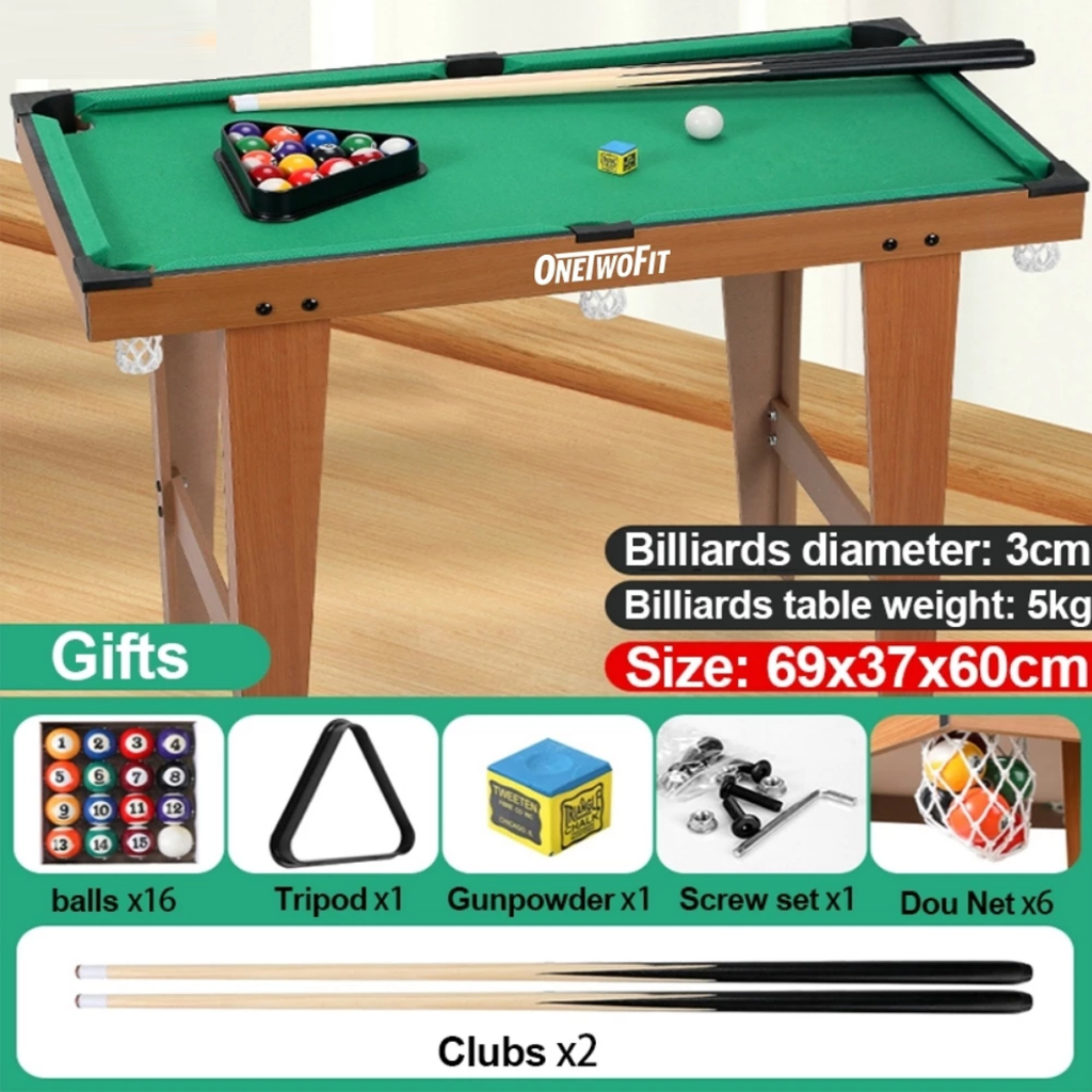 Mini billiard Table for Kids wooden with tall feet pool table set ...