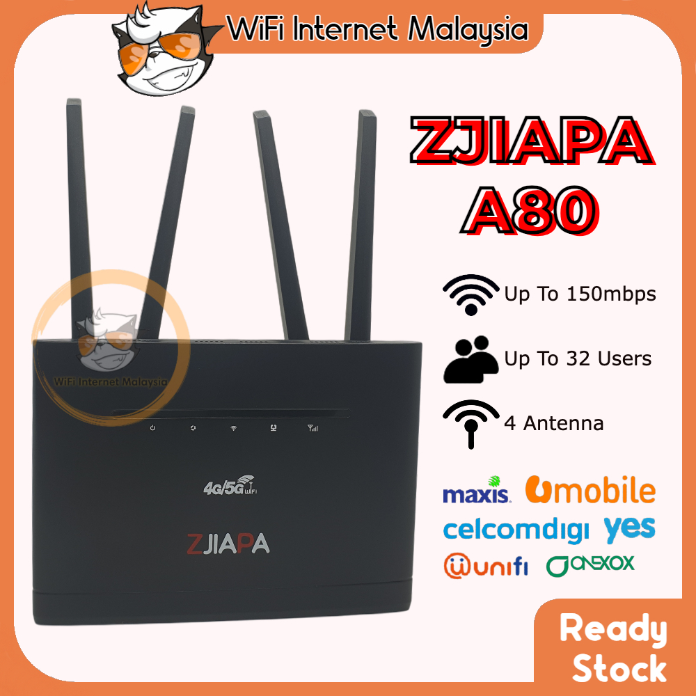 4G Modem A80 Unlimited Data Hotspot Wireless Router WiFi Support All ...
