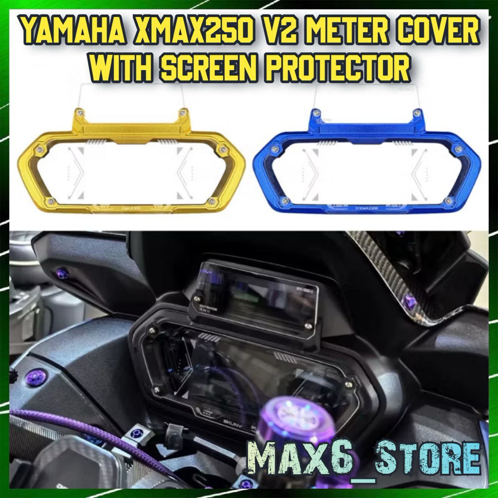 YAMAHA XMAX250 V2 CNC METER COVER WITH SCREEN PROTECTOR XMAX DASHBOARD ...