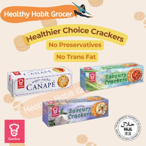 GARDEN Savoury Crackers | Water Crackers | Garlic & Herb | Spring Onion ...