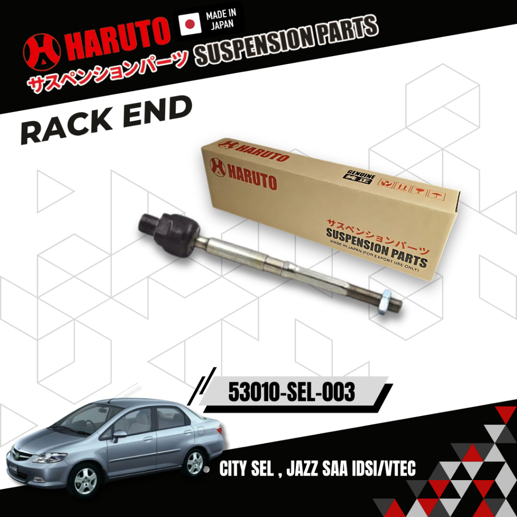 HARUTO GENUINE STEERING RACK END SET HONDA CITY SEL , JAZZ SAA IDSI ...