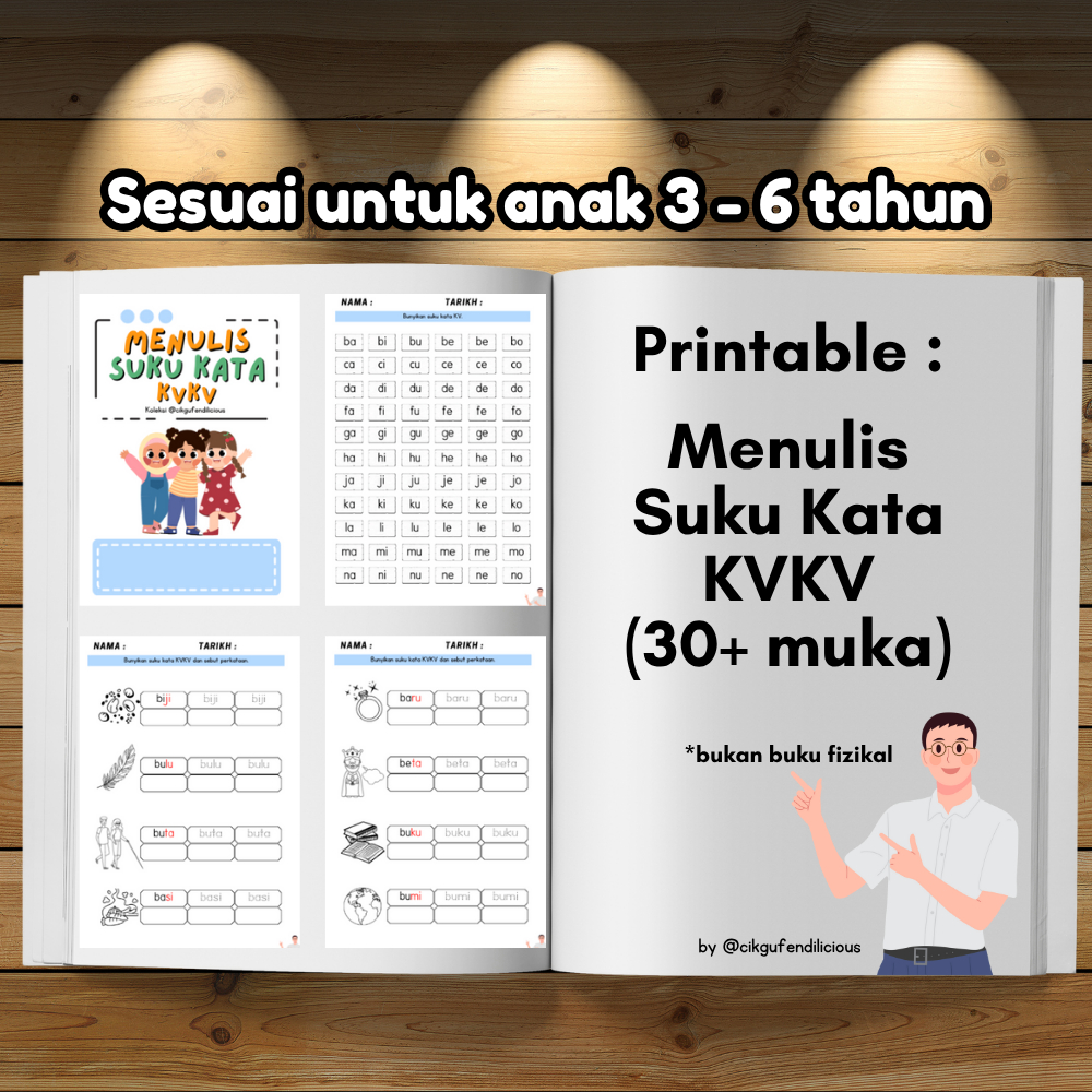 BM5 [Softcopy] Menulis Suku Kata KVKV - Kemahiran Membaca & Menulis Prasekolah.pdf | Shopee Malaysia