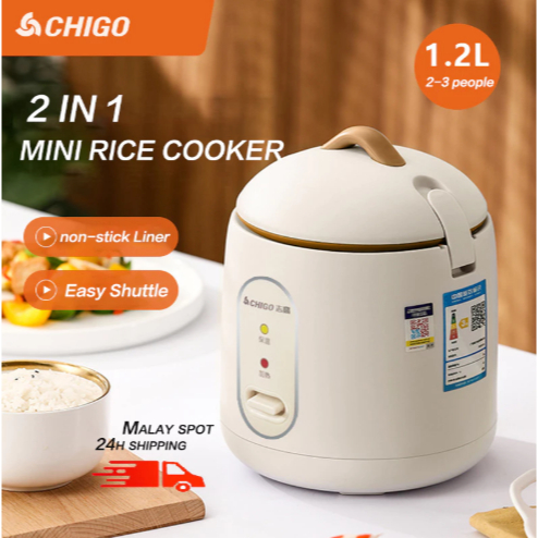 CHIGO Advance Mini Rice Cooker electric caldronwith Non-stick Pot and ...
