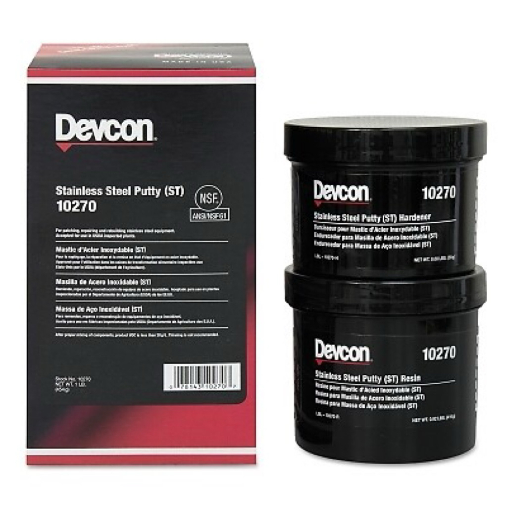 Devcon 10270 Stainless Steel Putty 1lbs 1 pound leak repair metal SS ...