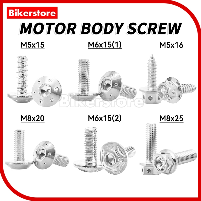Universal Body Skru Motor Coverset Screw Disc Plate Fender Screw ...