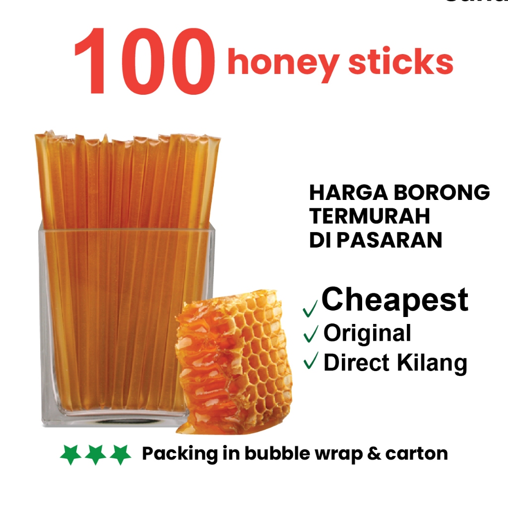 [HOT SELLING] 100pcs Honey Sticks Madu Sticks Harga Borong Murah Local ...