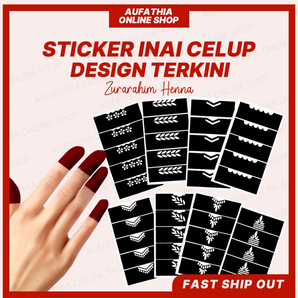 Sticker Inai Celup Jari Murah Premium Viral | Shopee Malaysia