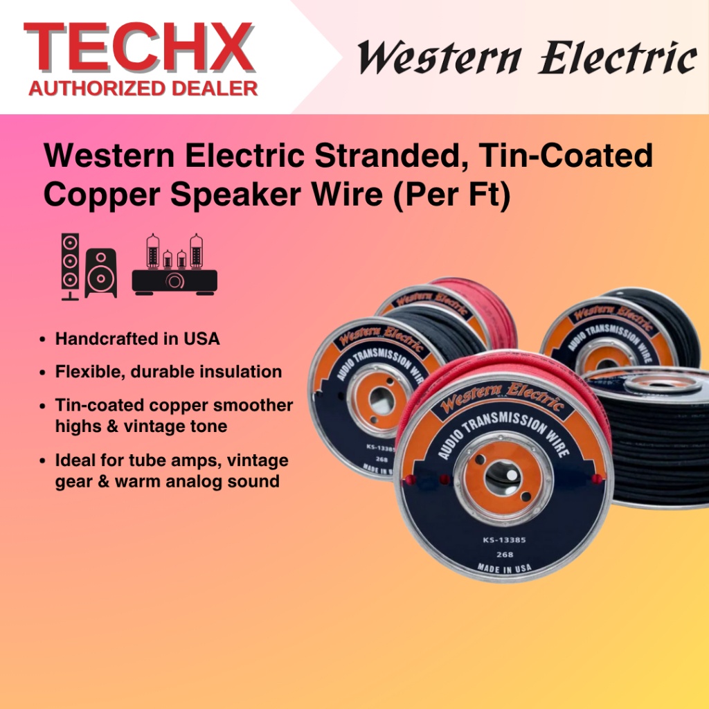 Western Electric Stranded, Tin-Coated Copper Speaker Wire (Per Ft ...