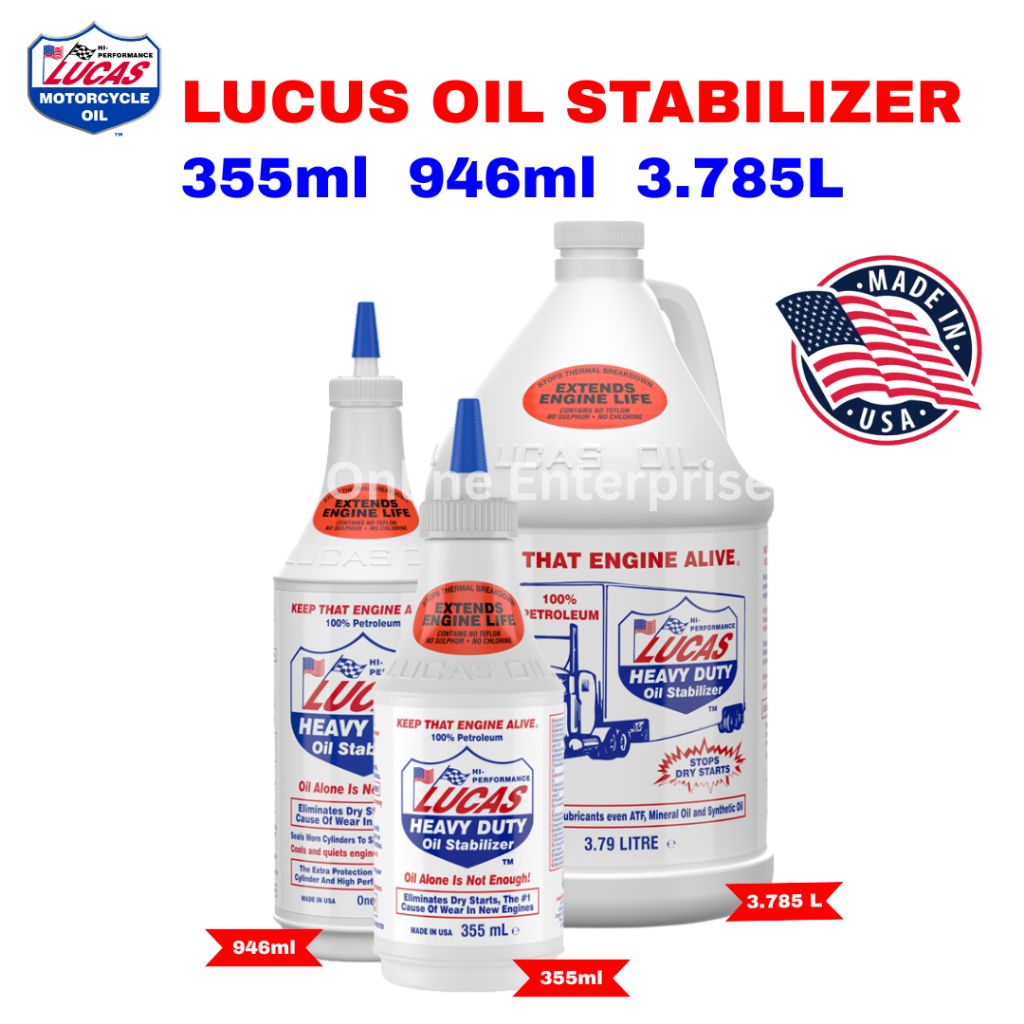 LUCAS Oil Heavy Duty Engine Oil Stabilizer | Oil Additive Treatment – Reduces Wear & Boosts Oil ...