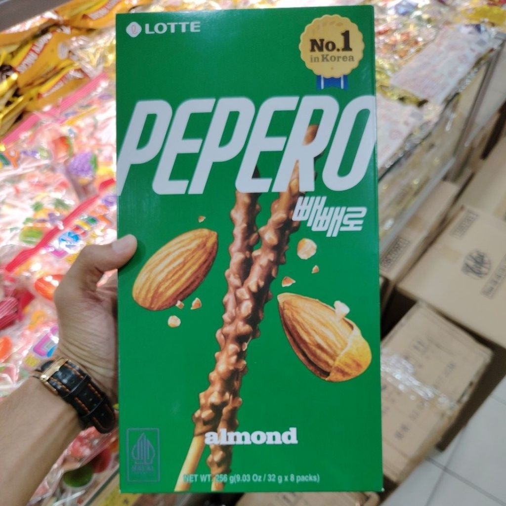 LOTTE PEPERO ALMOND 256G (KOREA)[HALAL] | Shopee Malaysia