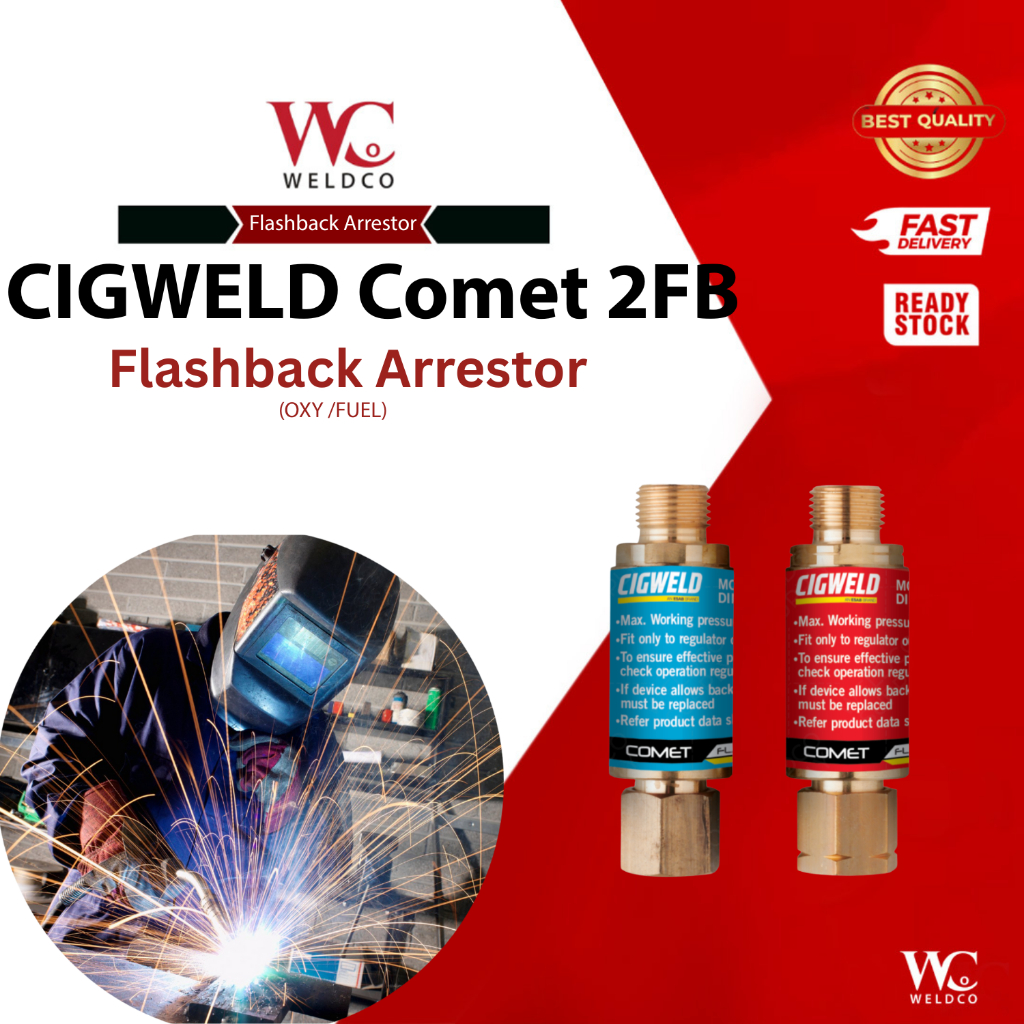 CIGWELD COMET F2B Flashback Arrestor Fuel / Oxygen | Shopee Malaysia