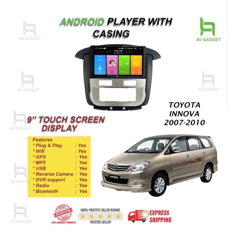 [Free Reverse Camera] Toyota Innova 2007-2010 Lenco 9" IPS Car Android ...