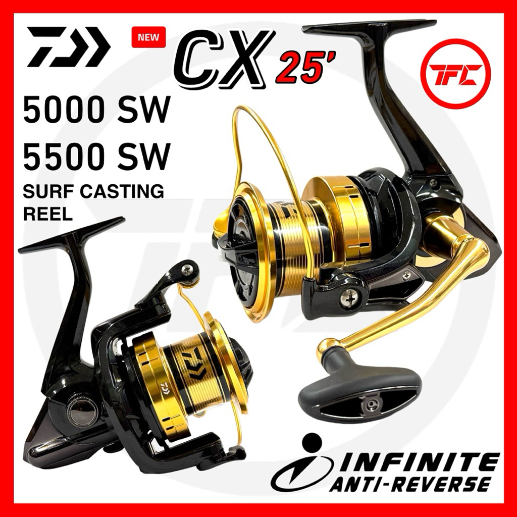 2025 DAIWA CX 5000 5500 SW Surf Casting Spinning Reel 25’ Beach Pantai ...