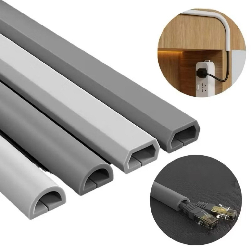 1meter to 5 meter Wall Cord Cover Sleeve Soft Pvc Wire Hiders Protector ...