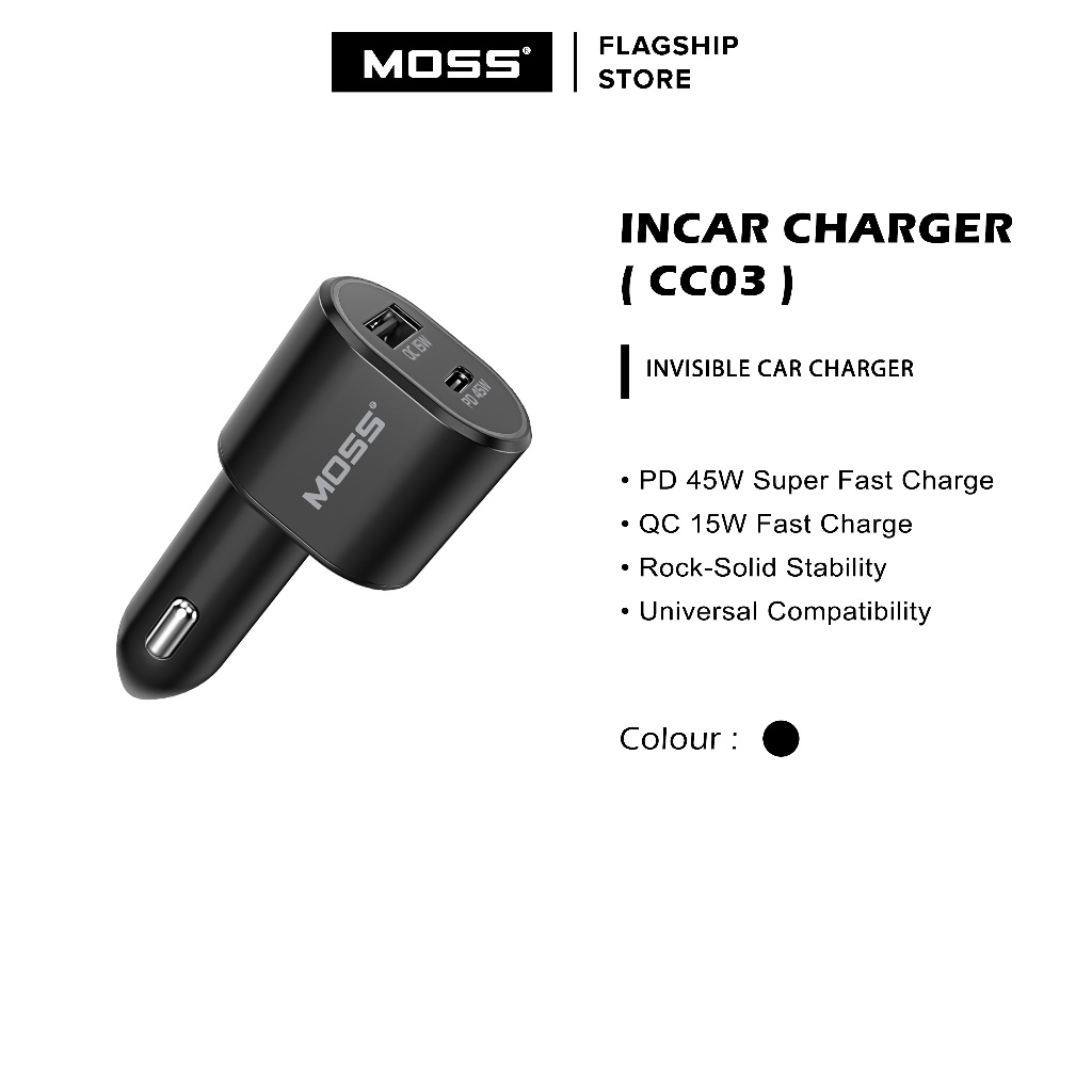 MOSS Duals Port PD 45W Super Fast Charge + QC 15W Fast Charging Power ...