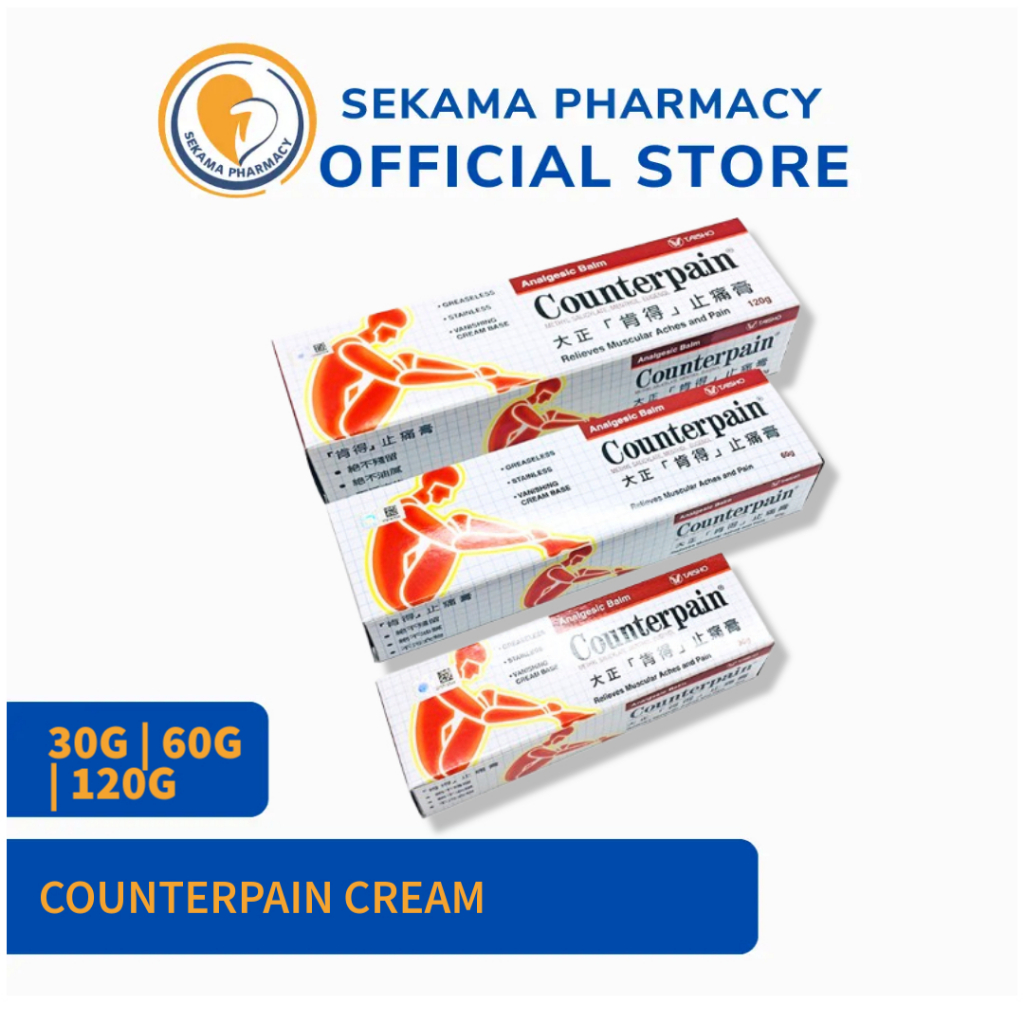COUNTERPAIN ANALGESIC CREAM (30G | 60G | 120G) [EXP: 2027] | Shopee ...