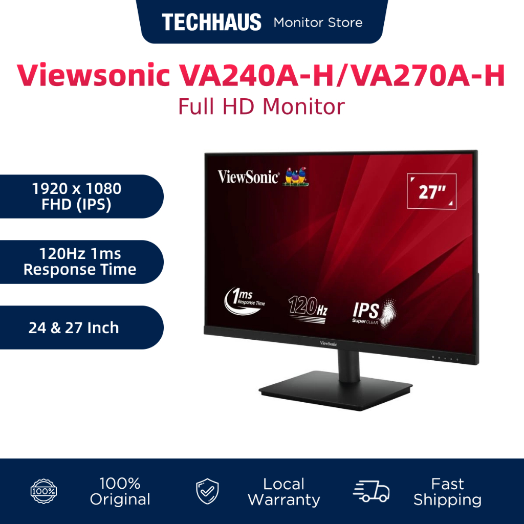 Viewsonic VA240A-H / VA270A-H (24" / 27 ") Full HD 120Hz Monitor with ...