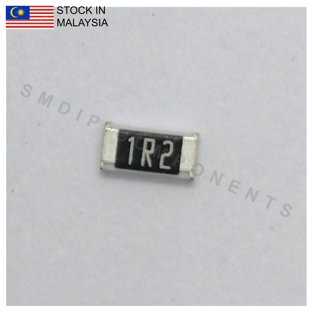 10PCS Taiwan-Grade 1.2R ±5%, 1206 SMD Resistor (1R2) | Shopee Malaysia