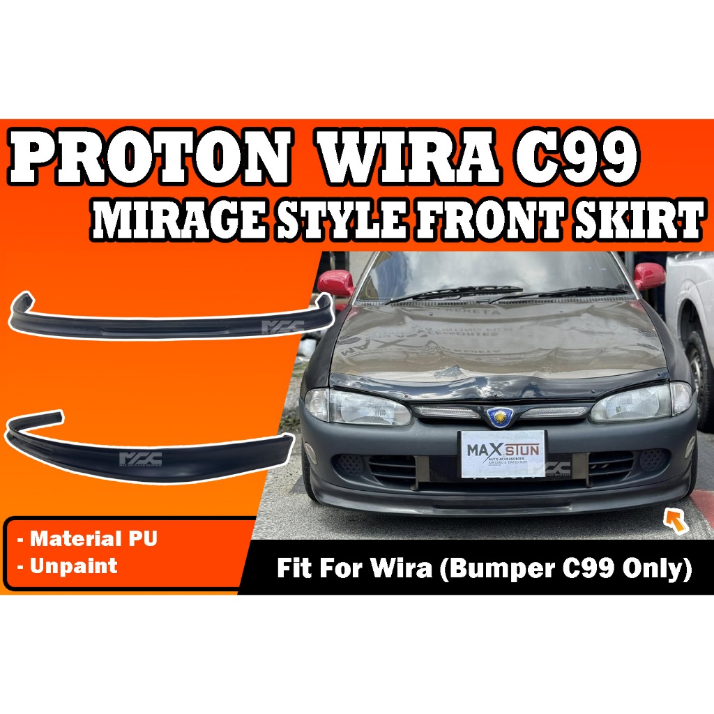PROTON WIRA SALOON SEDAN WIRA AEROBACK SATRIA MIRAGE LOOK FRONT SKIRT ...