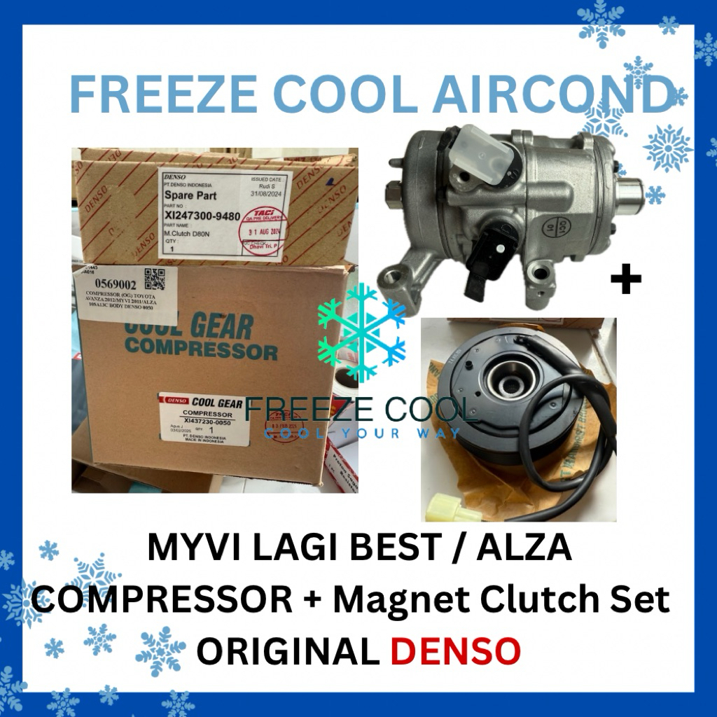(Original) Myvi Lagi Best / Alza Compressor Original Coolgear Denso ...