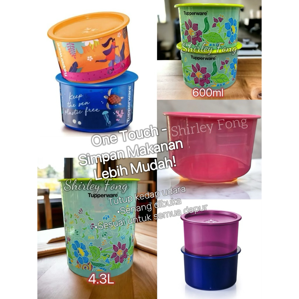 Tupperware One Touch 940ml / Mosaic Canister 2.8L / 1.9L / 1.25L ...