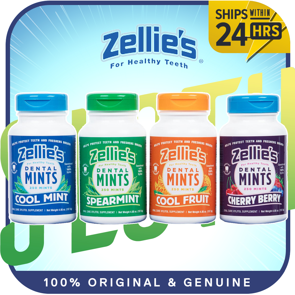 Zellie's 100% Xylitol Sugar Free Spearmint Breath Dental Mints | Non ...