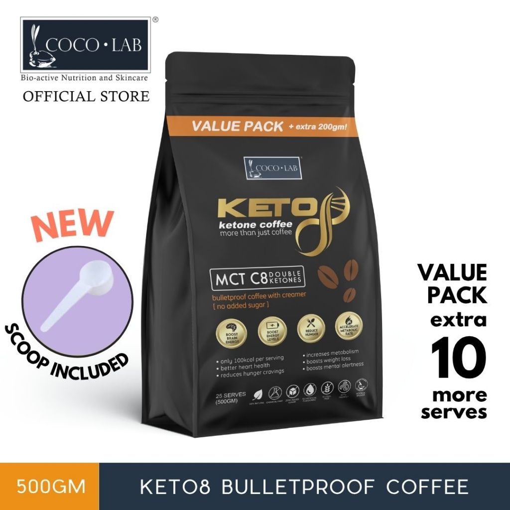 Keto8 Bulletproof Coffee 500GM [Value Pack] Bulletproof Keto Coffee ...