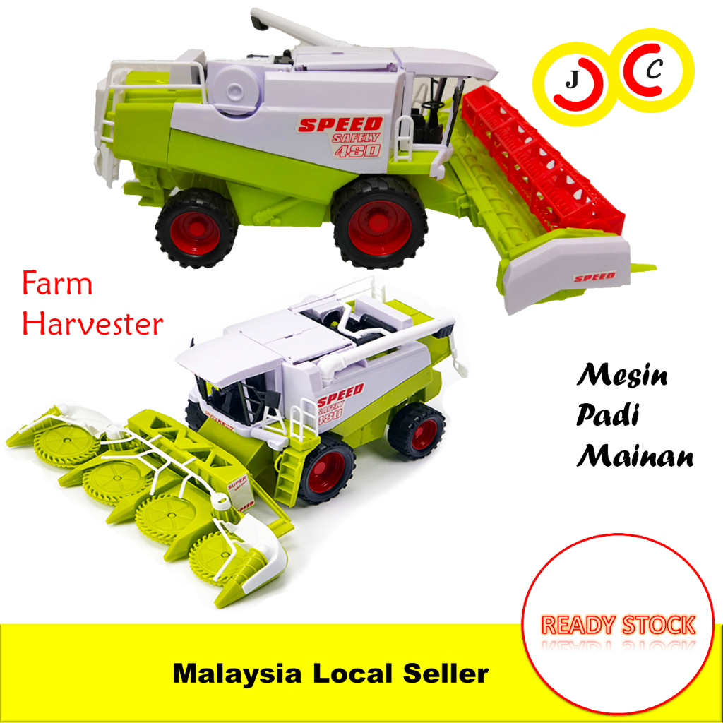 🔥HOT ITEM🔥 Toy Farm Tractor Farm Car Harvester Mesin Padi Besar Mainan ...