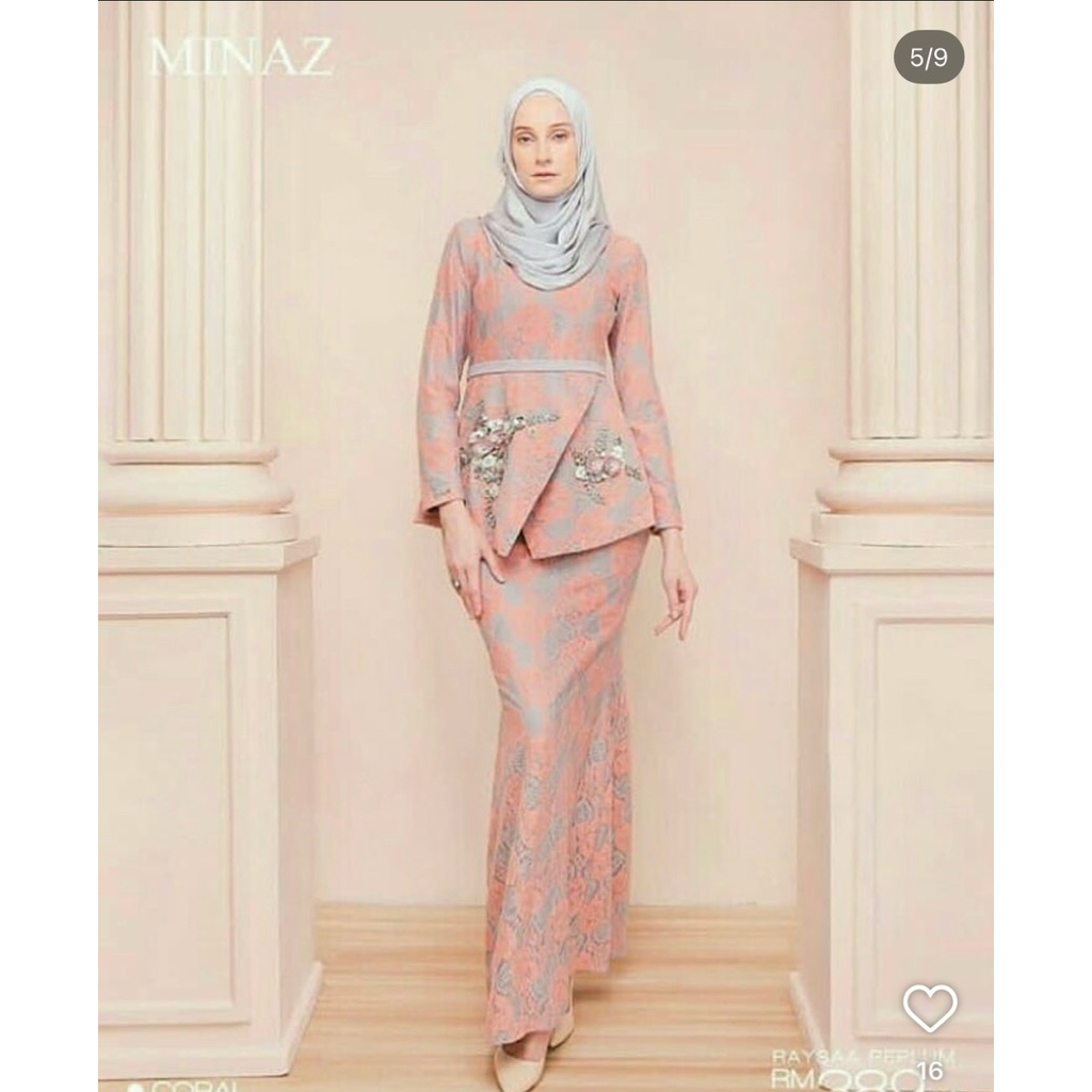NEW Minaz Raysaa peplum XL (BK10) | Shopee Malaysia